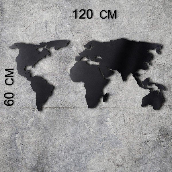Nástenná mapa 120x60 cm Silhouette – Bystag | Bonami